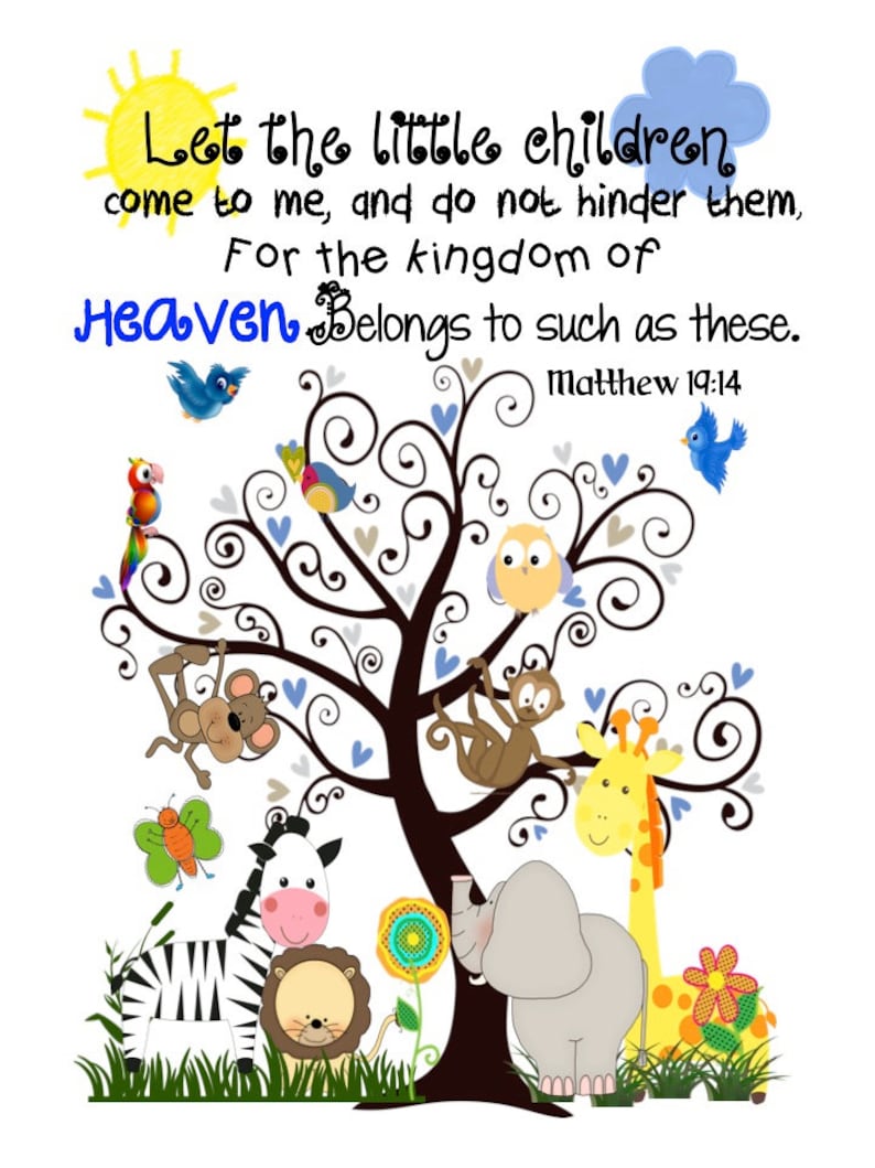 Jungle Themed Bible Verse Picture~great for Baby Nurseries and Kids ...