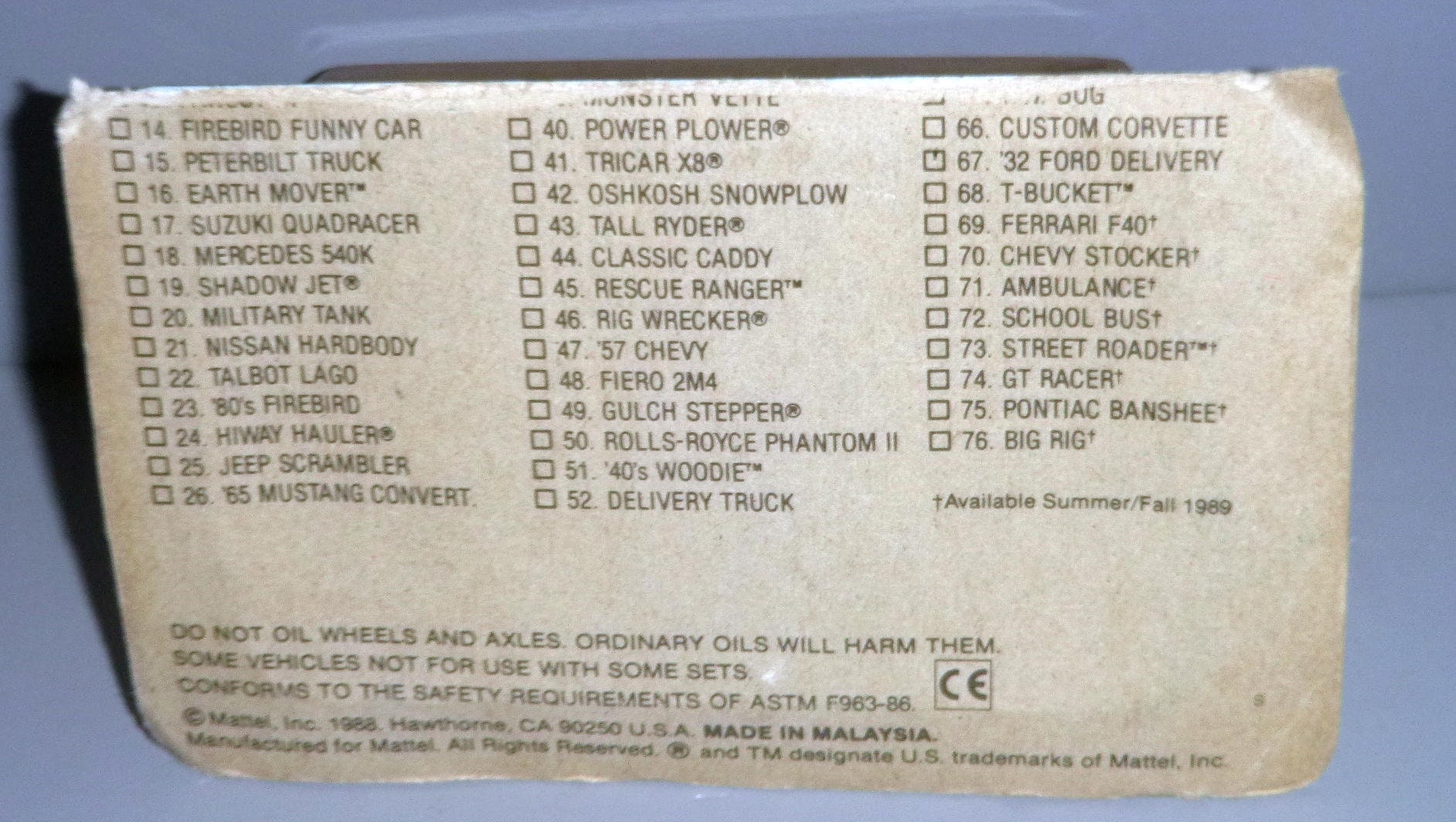 Mattel Hot Wheels Action Command RADAR RANGER Silver Cut Card #5022 ...