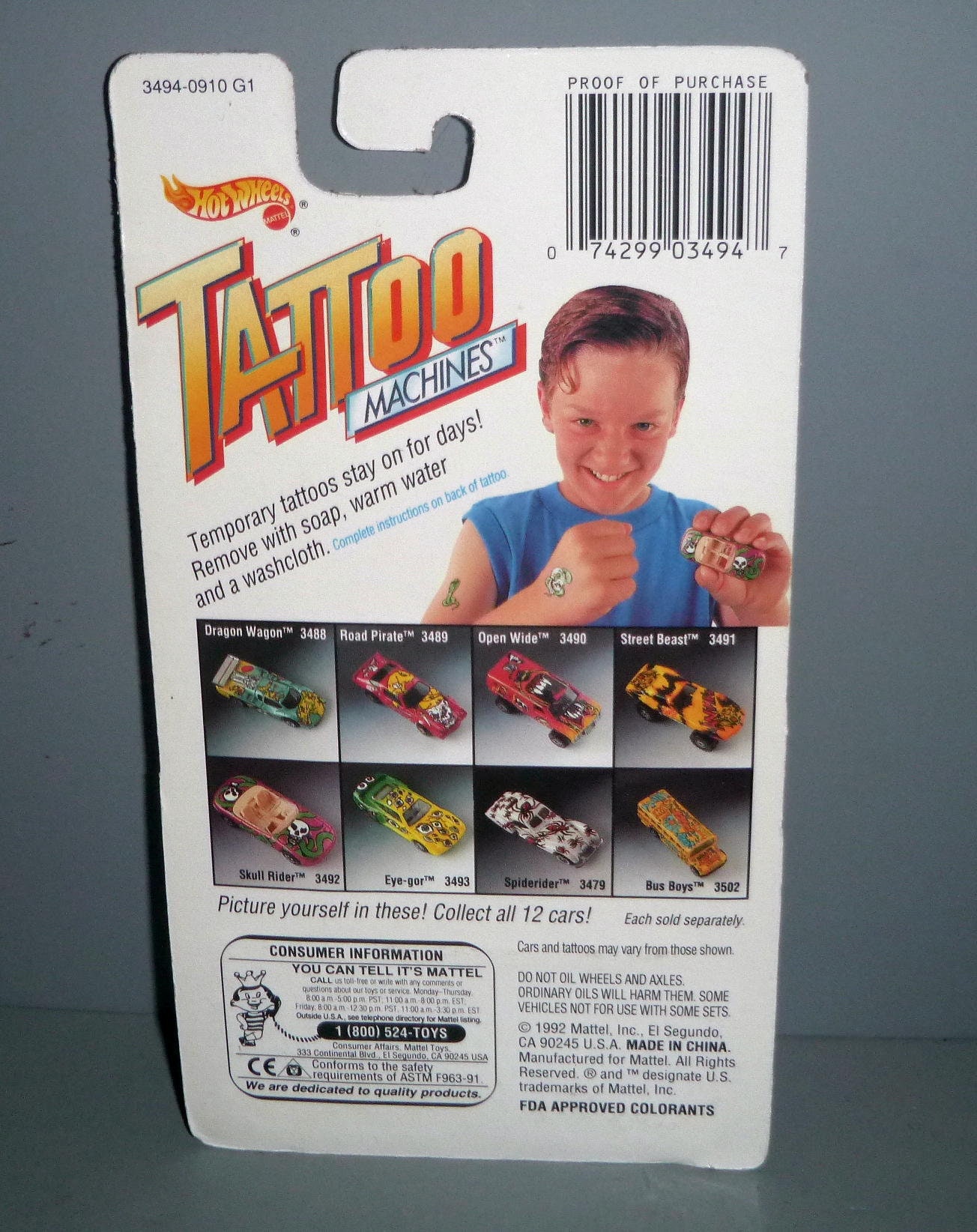 Mattel Hot Wheels Tattoo Machines FERRARI 308 GTB*MOC #3494 1992 - Etsy