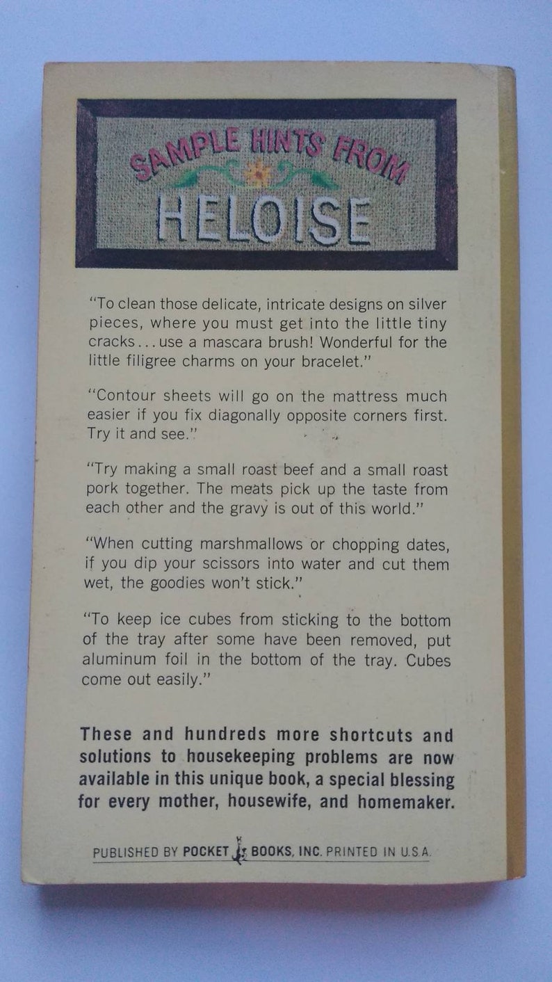 Vintage 1965 Heloise's Housekeeping Hints - Etsy