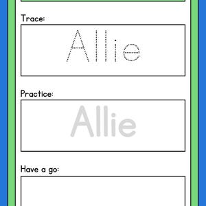 I Can Write My Name Editable Sheet - Etsy