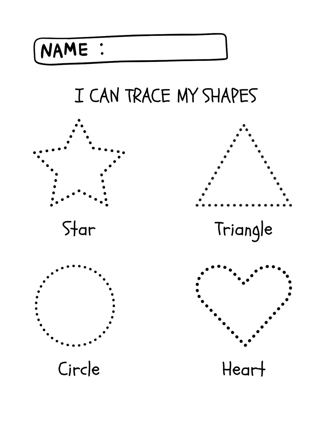 I Can Trace My Shapes - Etsy