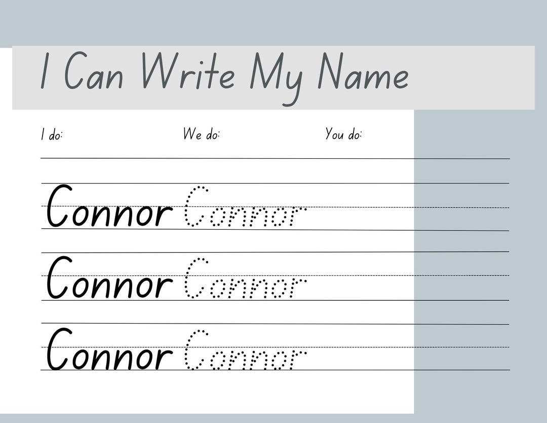 Editable Name Writing Worksheet - Etsy
