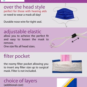 Preppy Face Mask Best Fit Guarantee Elastic Behind Head or - Etsy