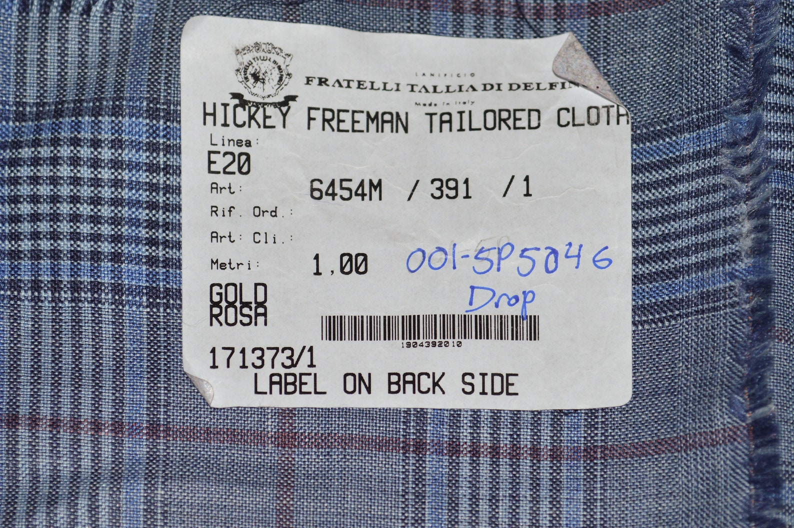 Dandy Blue Plaid Face Mask Italian Linen Menswear Hickey - Etsy