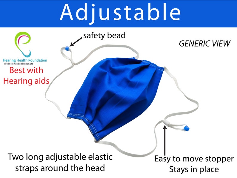 The Hearing Aids Face Mask Stay on mask Adjustable Elastic | Etsy