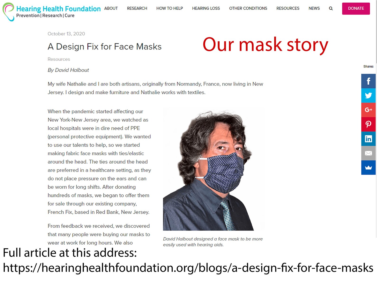 Hearing Aids Mask Autism Face Mask Made in USA Washable - Etsy