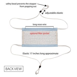 Kids Face Mask Adjustable Elastic Around the Head - Toddler Face Mask ...