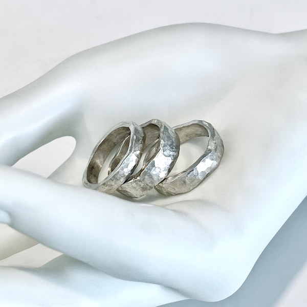 Rustic Silver Ring - Etsy