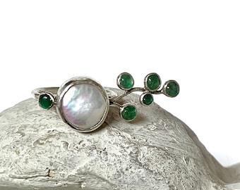 May Birthstone Ring - Etsy