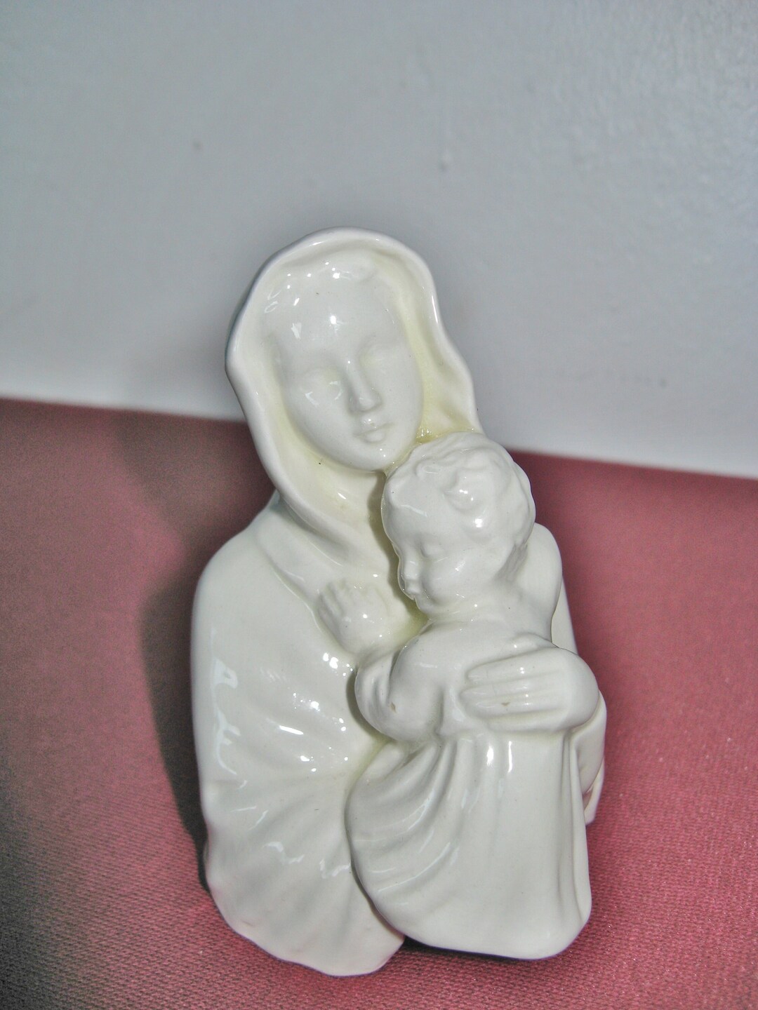 Virgin Mary With Child, Religious Vintage German Porcelain Figurine ...