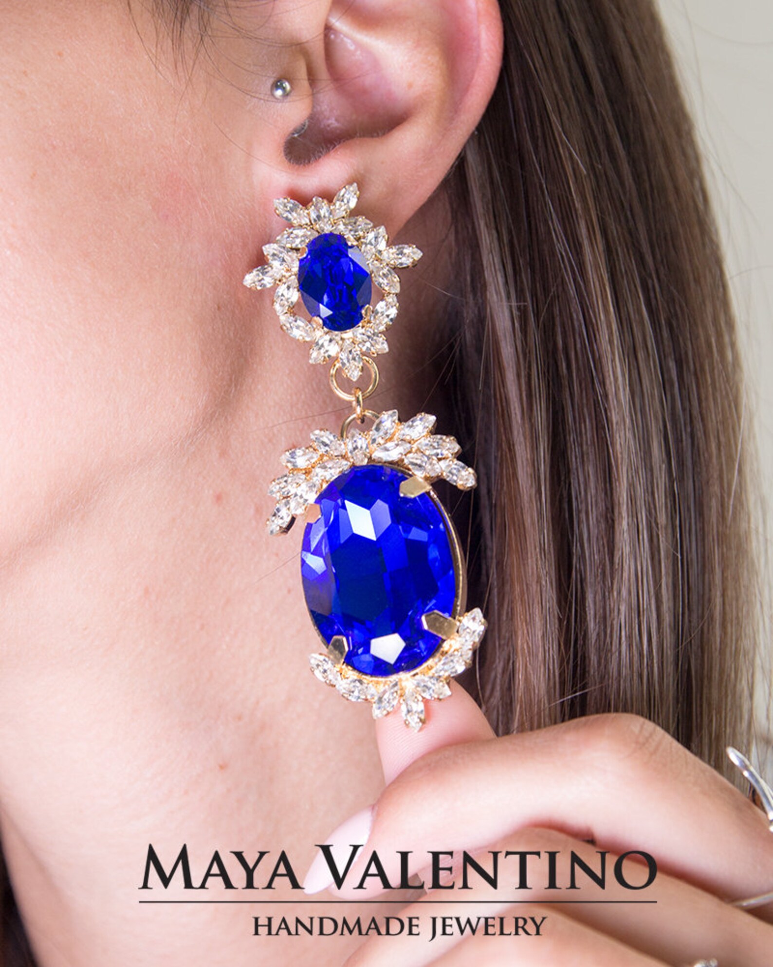 Royal Blue Earrings Blue Earrings Long Dangle Earrings Blue - Etsy Royal Blue Earrings Blue Earrings Long Dangle Earrings Blue - Etsy
