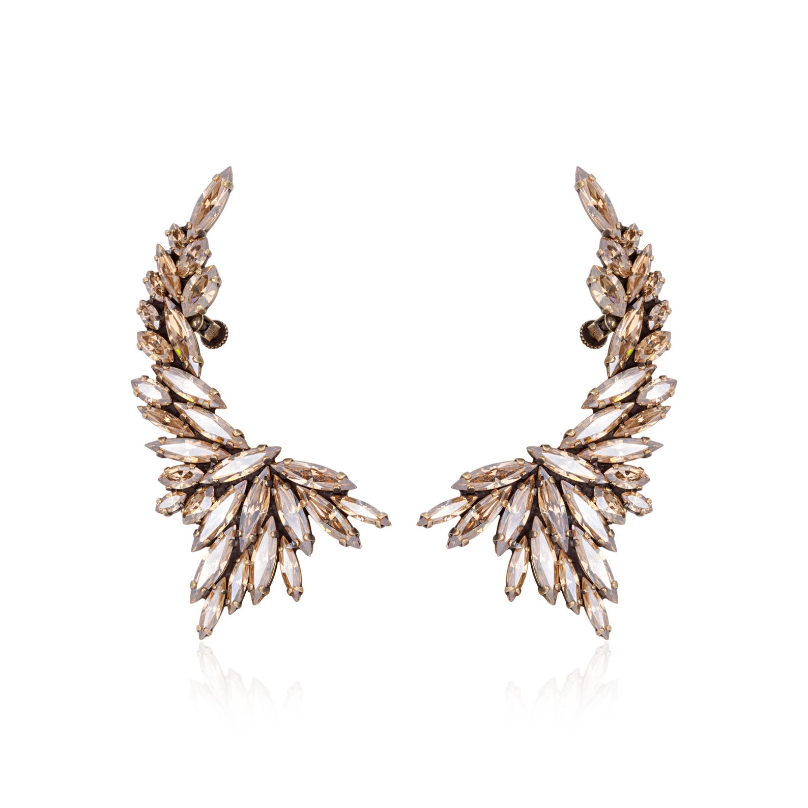 Large Statement Ear Cuff Climber Wedding Bridal Bridesmaid - Etsy