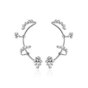 Bridal Ear Cuff, Statement Earrings, Crystal Ear Climber, Prom Earrings ...