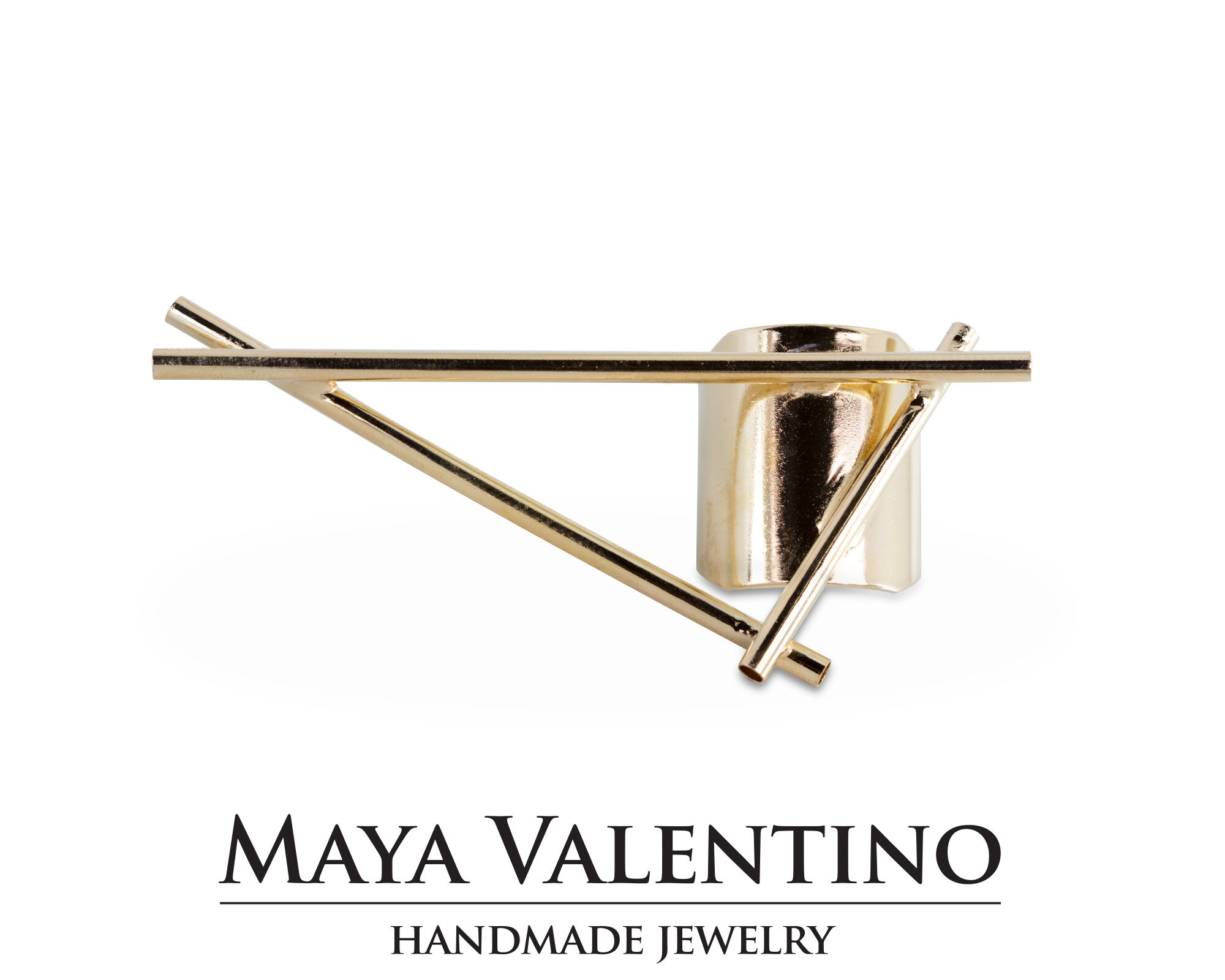 14K Gold Geometric Ring Modern Gold Ring Geometric Gold | Etsy