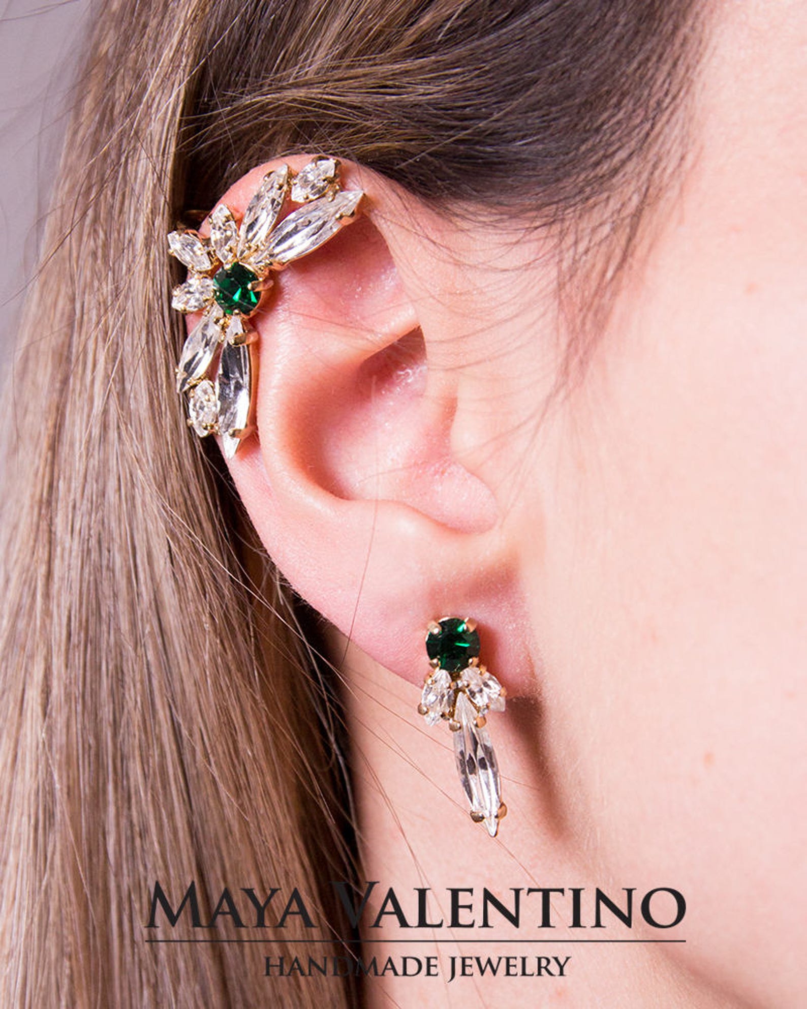 Ear Cuff Ear Climber Climbing Earrings Swarovski Earring - Etsy