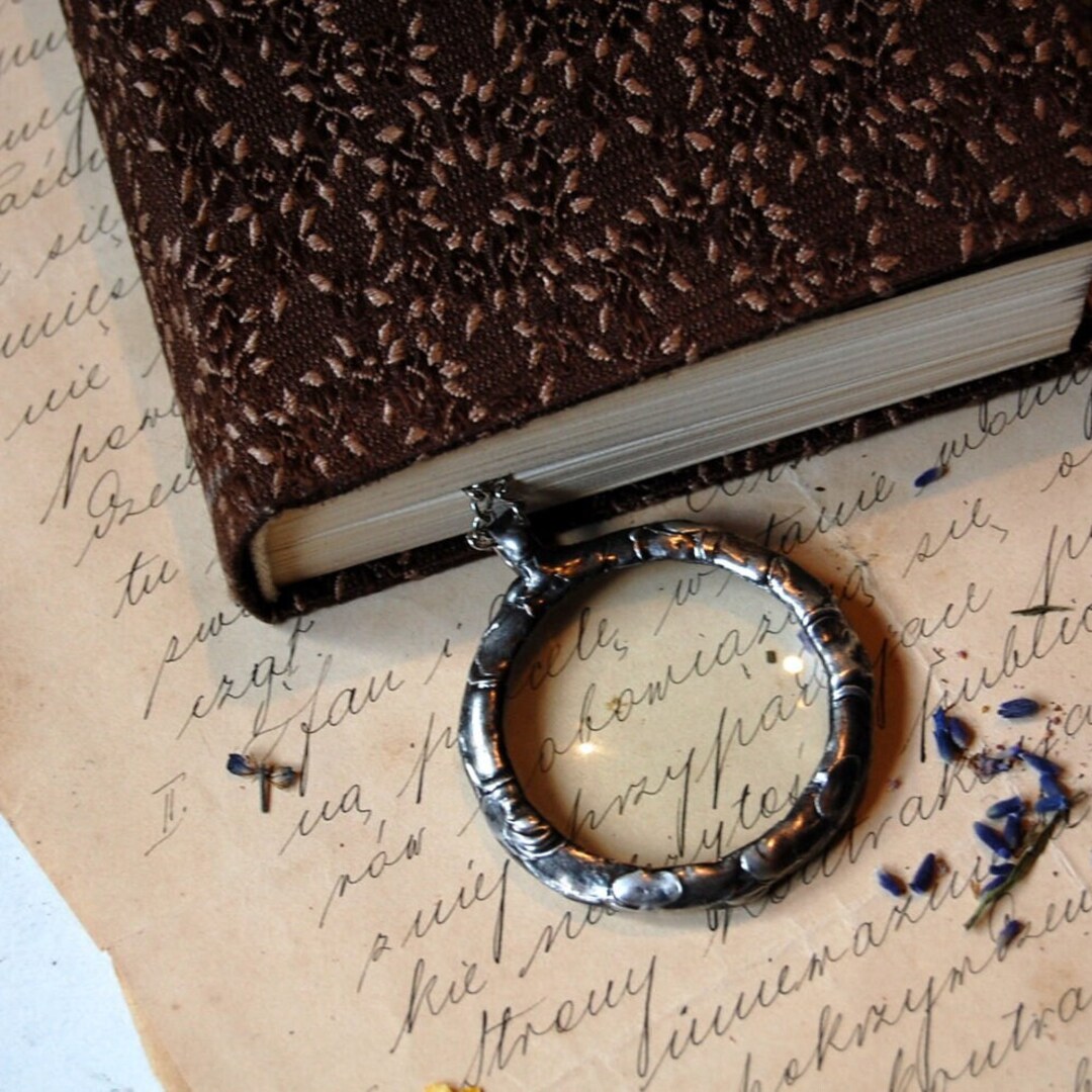 Metal Bookmark, Magnifying Glass Bookmark, Magnifier Bookmark, Gift for ...