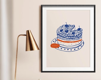 Cake Definition Print, Dictionary Poster, Quote Wall Art, Funny Cake ...