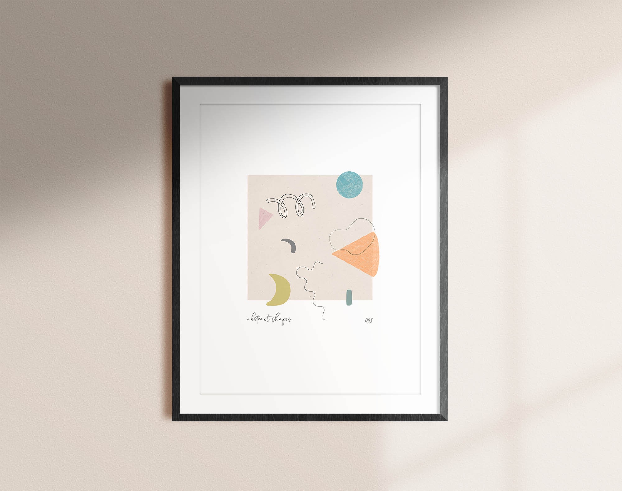Shapes Poster Pastel Gallery Wall Colourful Home Decor - Etsy