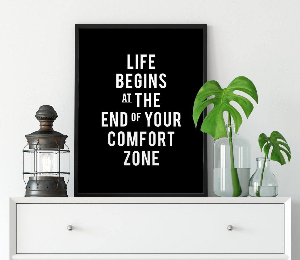 Life Begins Quote Printable Decor Fitness Motivation - Etsy