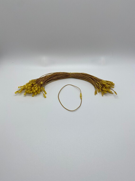 Gold Hang Tag String Short & Long Sizes Snap Fastener Thin | Etsy