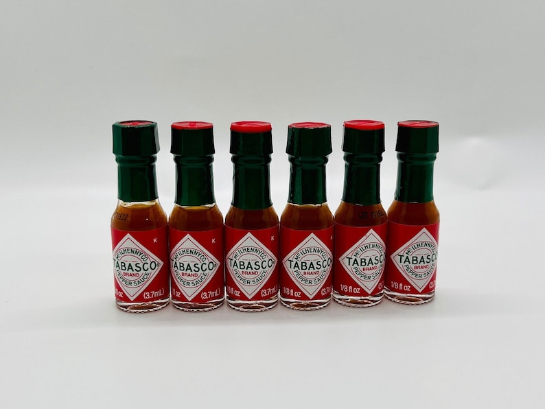 Pack of 6 Mini Tabasco Sauce Bottles - Etsy