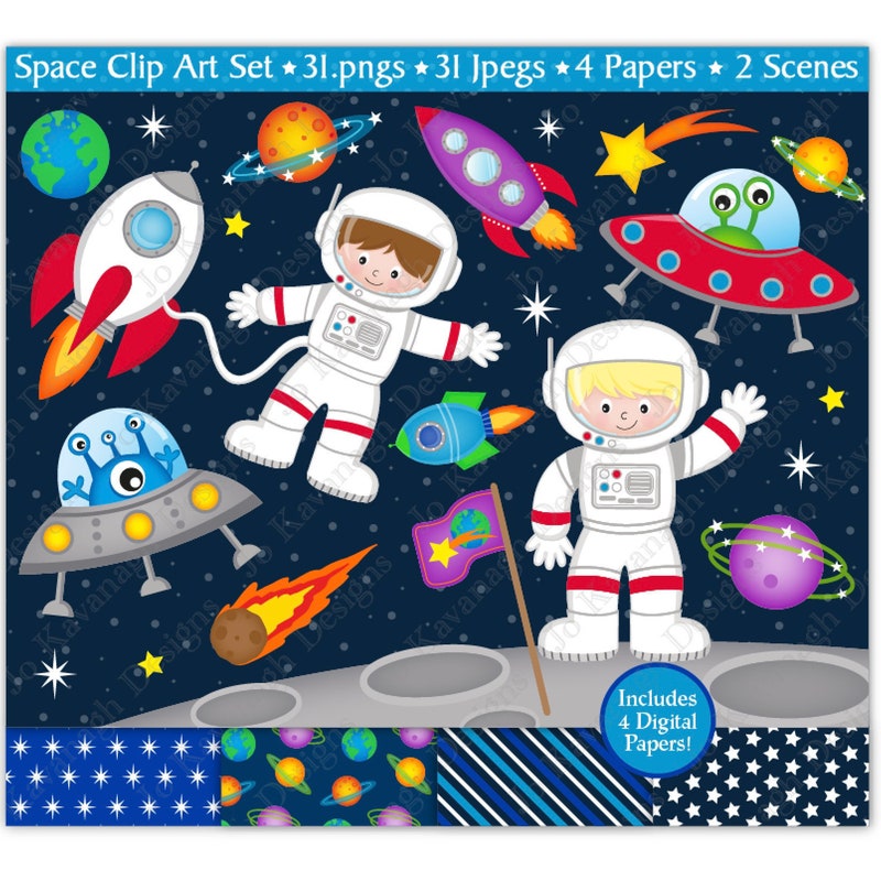 Outer Space Clipart - Etsy