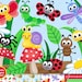 Cute Bugs Clipart, Insects Clipart, Garden Bugs Clipart, Snail, Ladybug ...