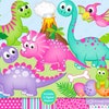 Dinosaur Digital Papers, Dinosaur Papers, Dinosaur Patterns, Girl ...