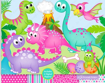 Pink T Rex Clipart - Etsy