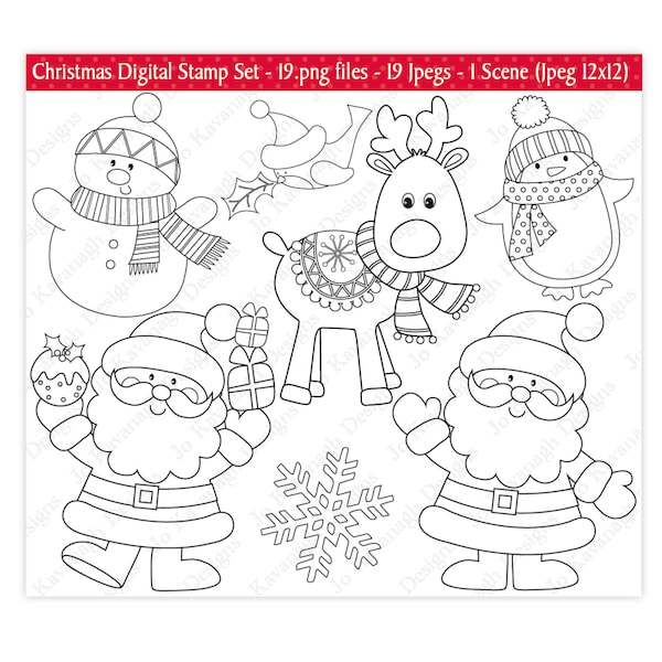 Christmas Digi Stamp - Etsy