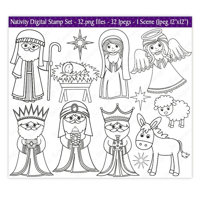 Nativity Line Art - Etsy