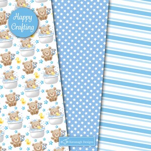 Baby Digital Paper, Baby Boy Digital Paper, Baby Scrapbook Papers, New ...