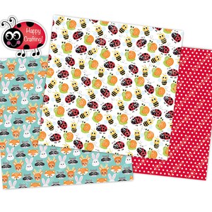 Woodland Animals Digital Paper,forest Animals Paper,woodland Clipart ...