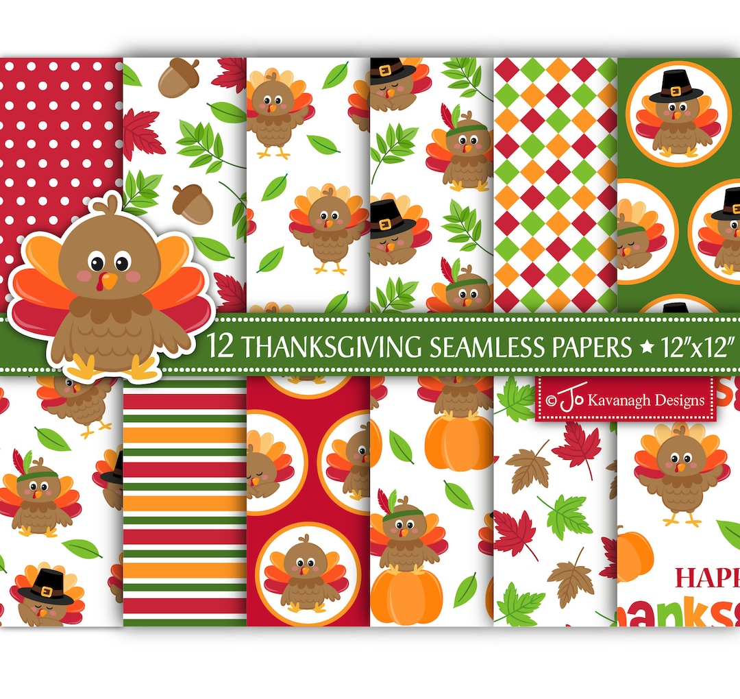 Thanksgiving Digital Papers, Thanksgiving, Thanksgiving Patterns ...