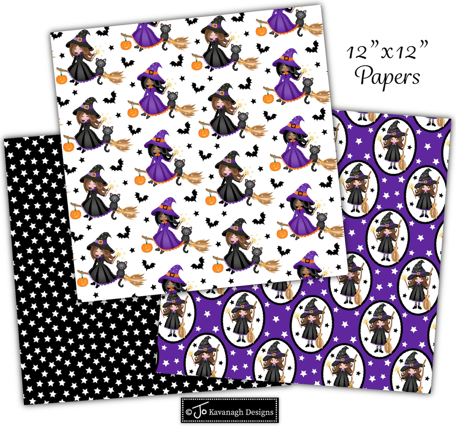 Halloween Digital Paper Witch Patterns Halloween Patterns - Etsy