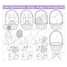 Easter Digital Stamps,easter Stamps,easter Clipart,easter Colouring ...