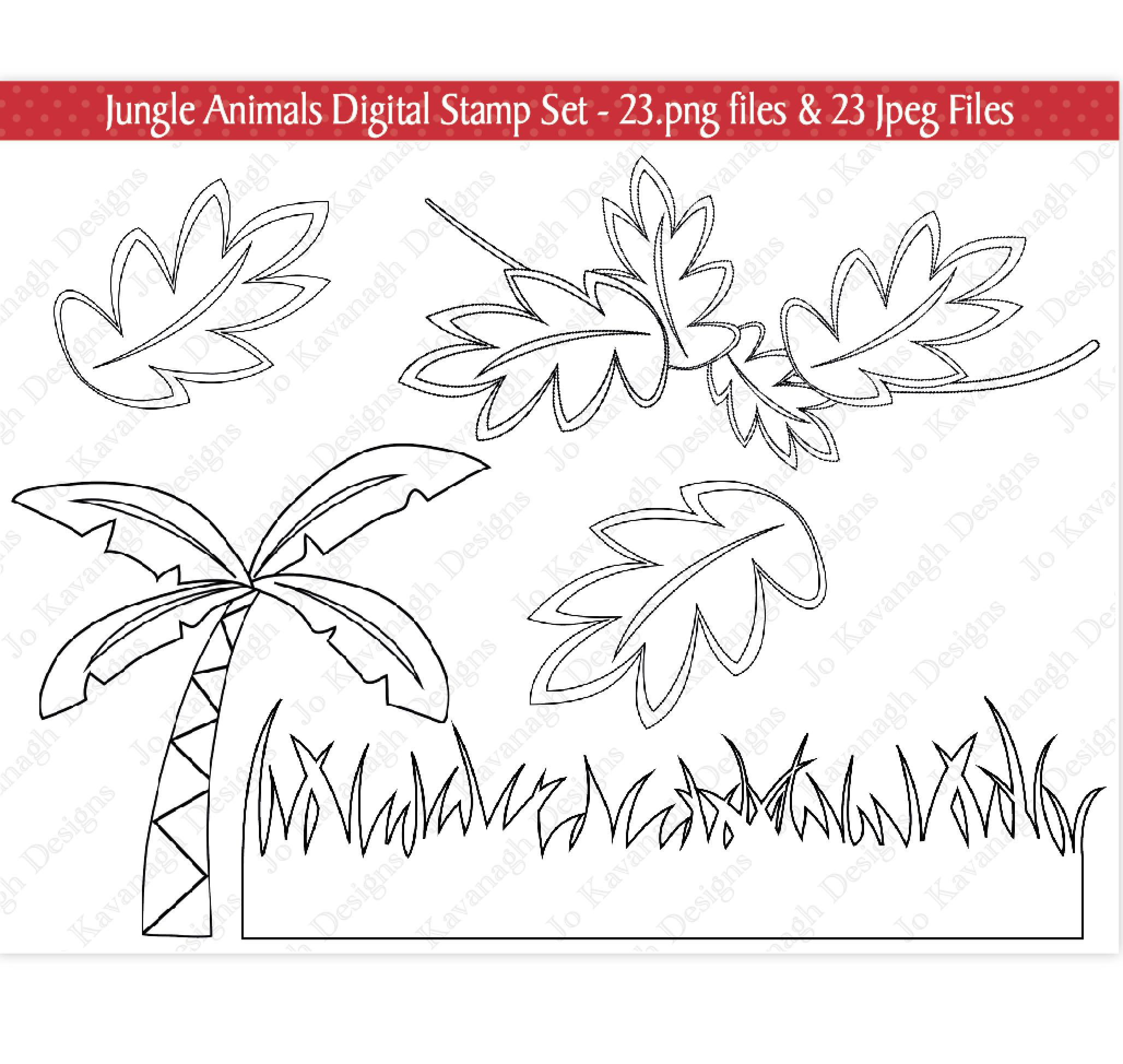 Jungle Digital Stampsjungle Stampsjungle Animal | Etsy