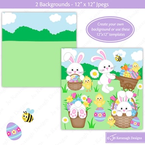 Easter Clipart, Easter Bunny Clipart, Easter Digital Paper, Easter ...