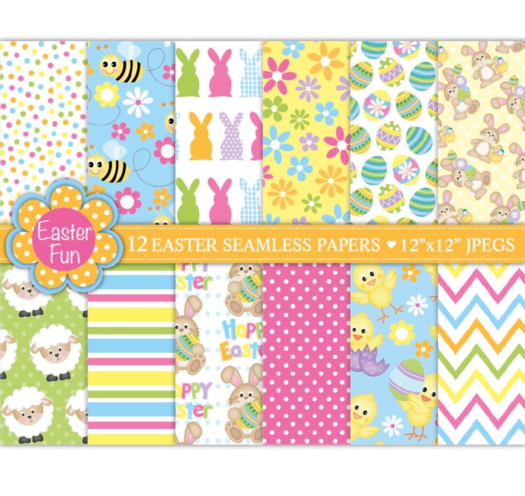 Easter Digital Paper,digital Paper Easter,easter Patterns,easter ...