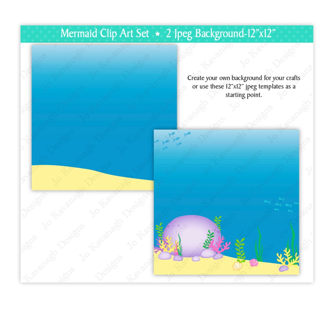 Mermaids Clipart & Digital Papers Setmermaid Clip Artunder - Etsy