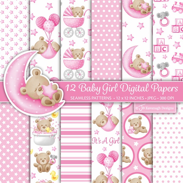 Girl Digital Paper - Etsy