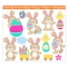 Easter Clipart & Digital Paper Set,easter Bunny Clipart,easter Clip Art ...