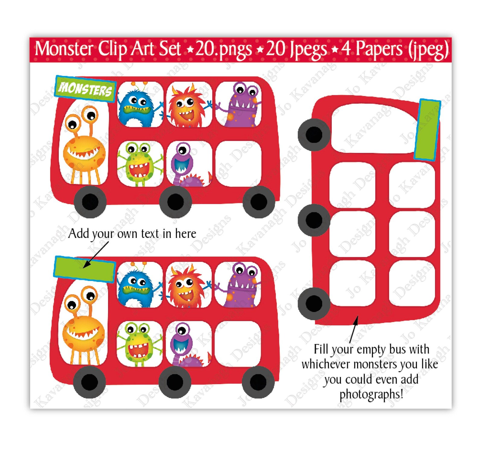 Monster Clip Art,monster Digital Papers,monster Clipart,alien Clipart ...