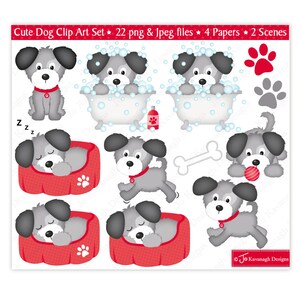 Cute Dogs Clipart, Puppy Dog Clipart, Pets Clipart, Paw Prints, Dog ...