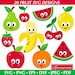 Fruit SVG Bundle, Cute Fruit Clipart, Summer Fruits SVG, Apple SVG ...