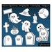 Halloween Digital Stamps, Ghost Digital Stamps, Digital Stamps ...