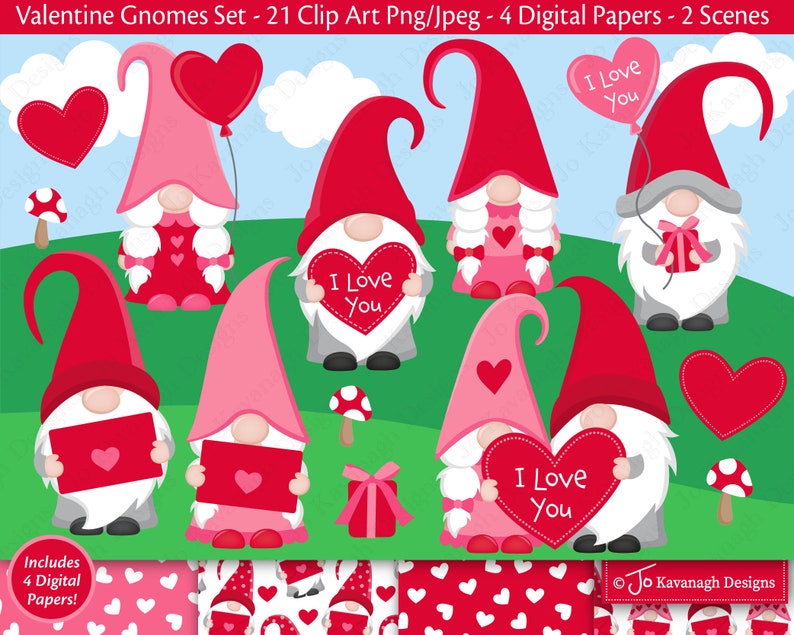Valentine Clipart Bundle Valentine Digital Stamps Valentine - Etsy