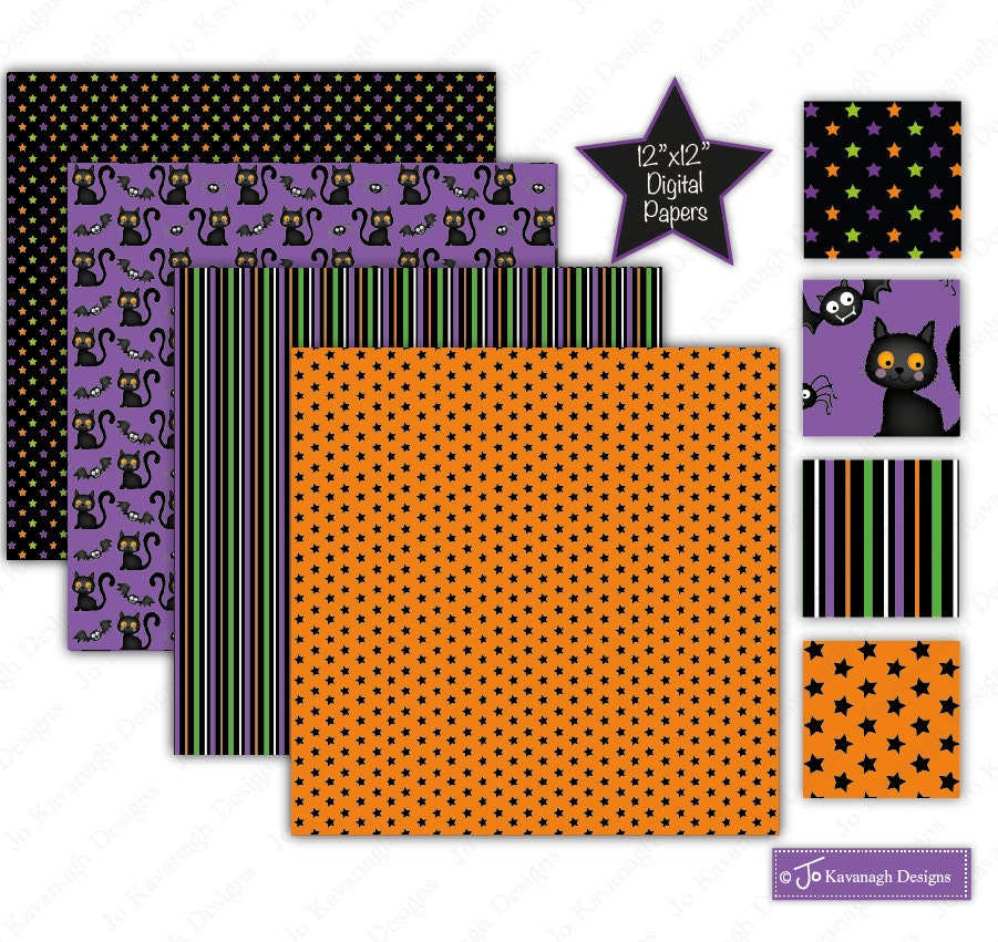 Halloween Clipart,halloween Digital Papers,witch Clipart,jack O Lantern ...