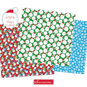 Christmas Digital Papers,christmas Scrapbook Papers,santa Paper ...